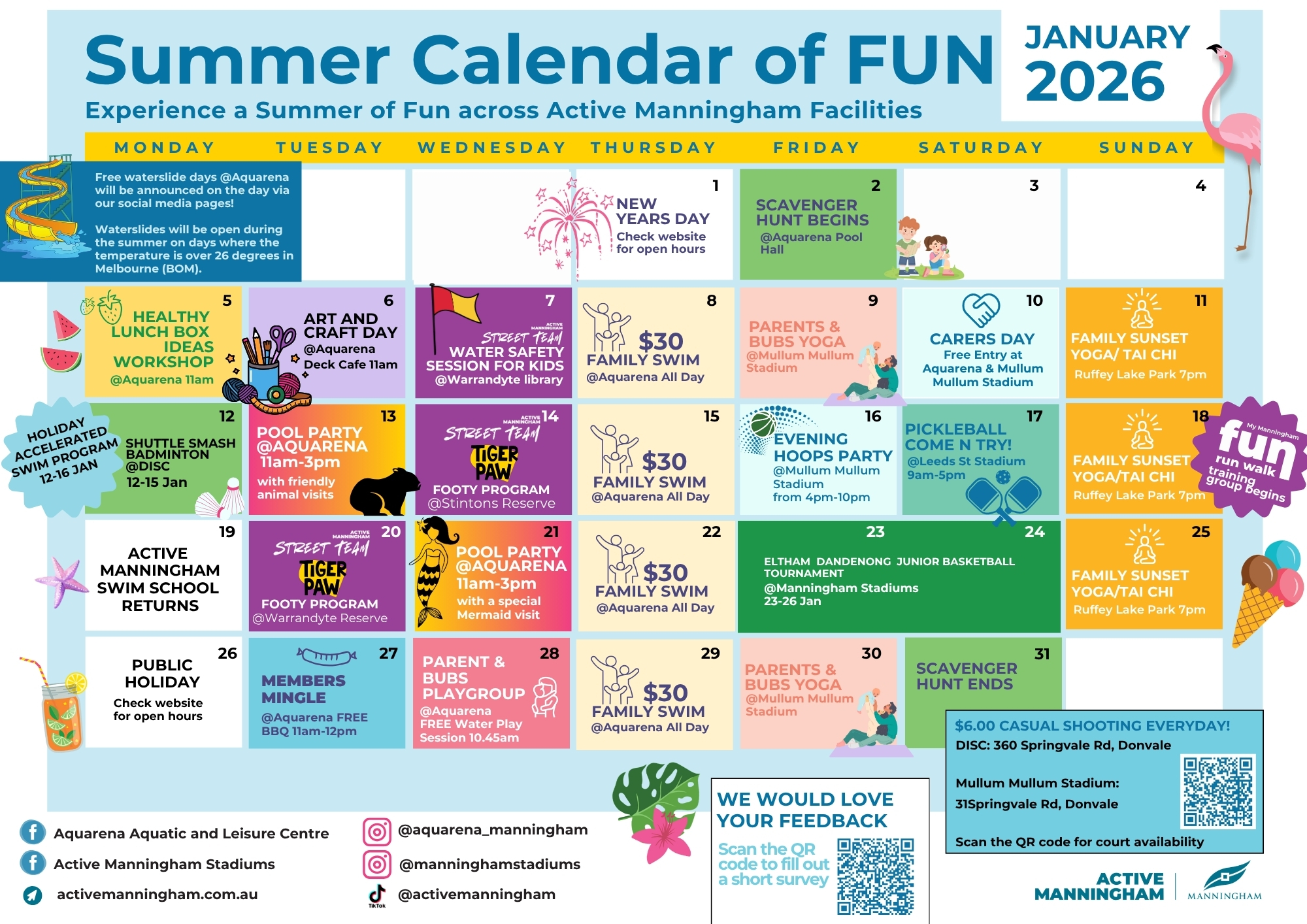 Summer Calendar of FUN 2026 - Active Manningham
